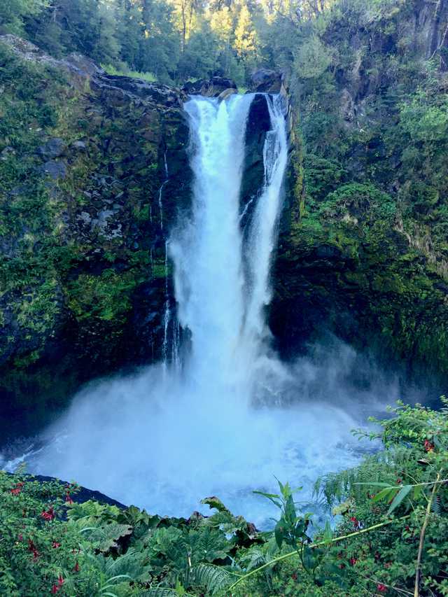 Waterfall tour in Huilo Huilo, Chile 🌍 Chris Ruppel